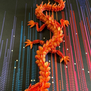 Custom 3D Printed Imperial Dragon Figure, Articulating Poseable Fidget ...