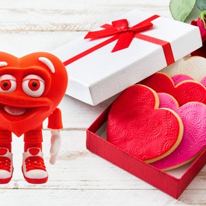Valentine Custom 3D Print Poseable Figure Be Mine Herbert the Heart ...