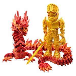 Custom 3D Printed Imperial Dragon Figure, Articulating Poseable Fidget ...