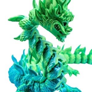 Custom 3D Printed Imperial Dragon Figure, Articulating Poseable Fidget ...
