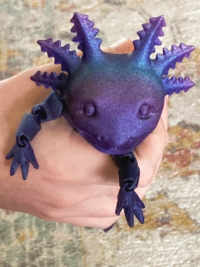 Custom 3D Printed Axolotl Figure Articulated Fidget or Desk - Etsy