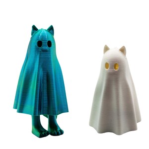 Cat Ghost Figure Custom 3D Print Poseable Flexi Halloween - Etsy