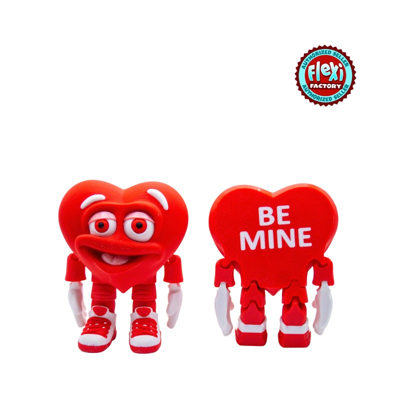 Valentine Custom 3D Print Poseable Figure Be Mine Herbert the Heart ...