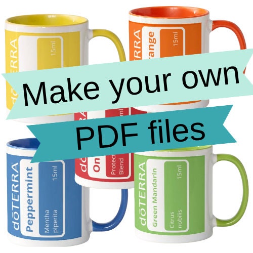 5 Doterra Essential Oil Mug PDF Printables Files - Etsy