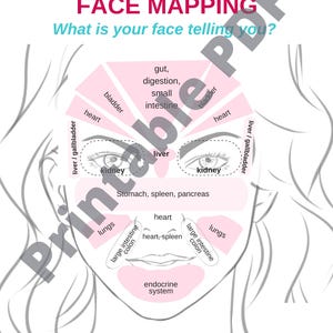 Face Mapping Chart PDF Printable - Etsy