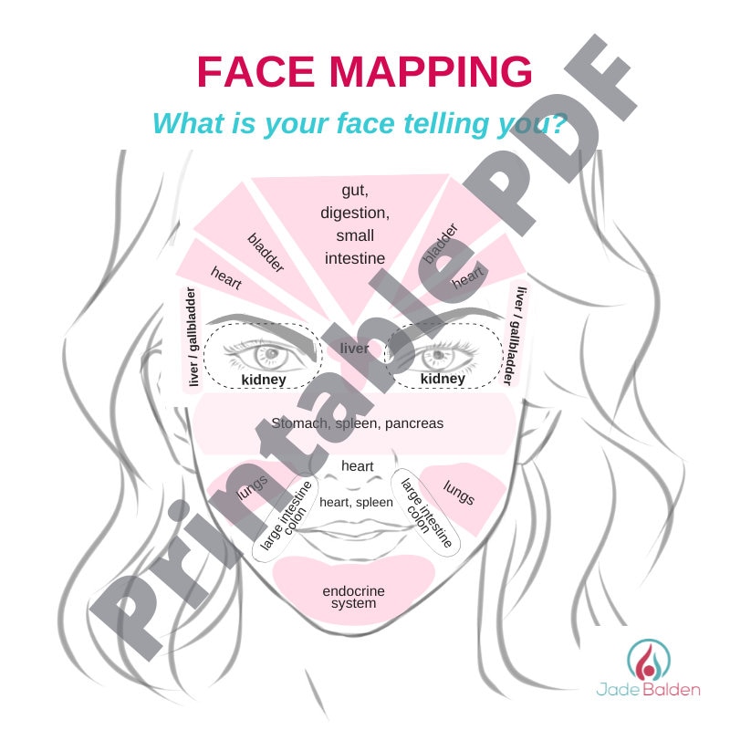 Face Mapping Chart PDF Printable - Etsy