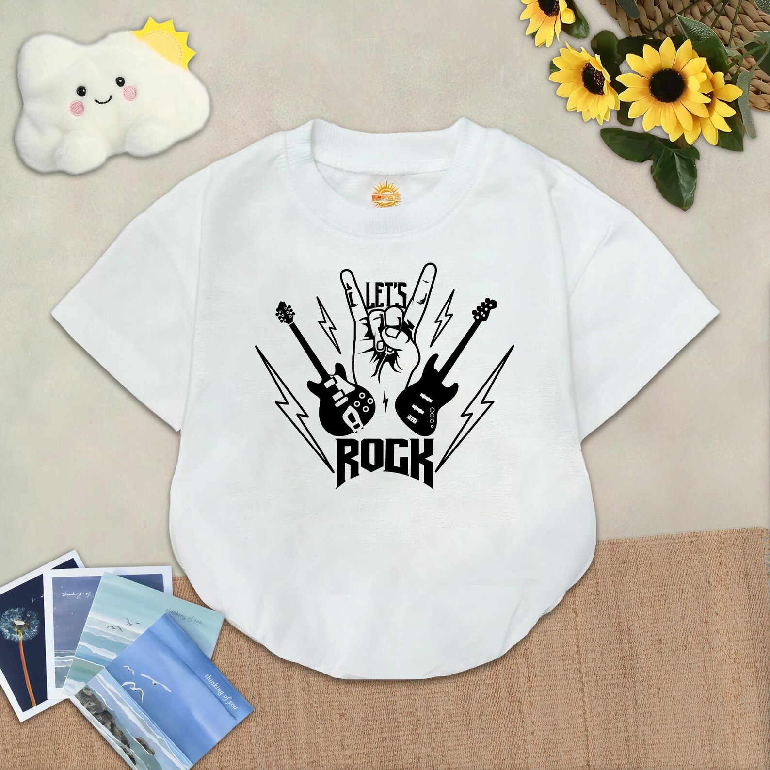 Let's Rock Romper, Rock and Roll Baby Clothes, Father's Day, Rock ...