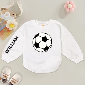 Personalized Soccer Baby Romper, Game Day Baby, Soccer Mom, Soccer Gift ...