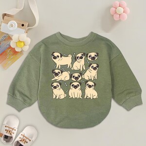 Pug Baby Romper, Cute Dog Toddler, Dog Lover Gift, Holiday Outfit, Pug ...