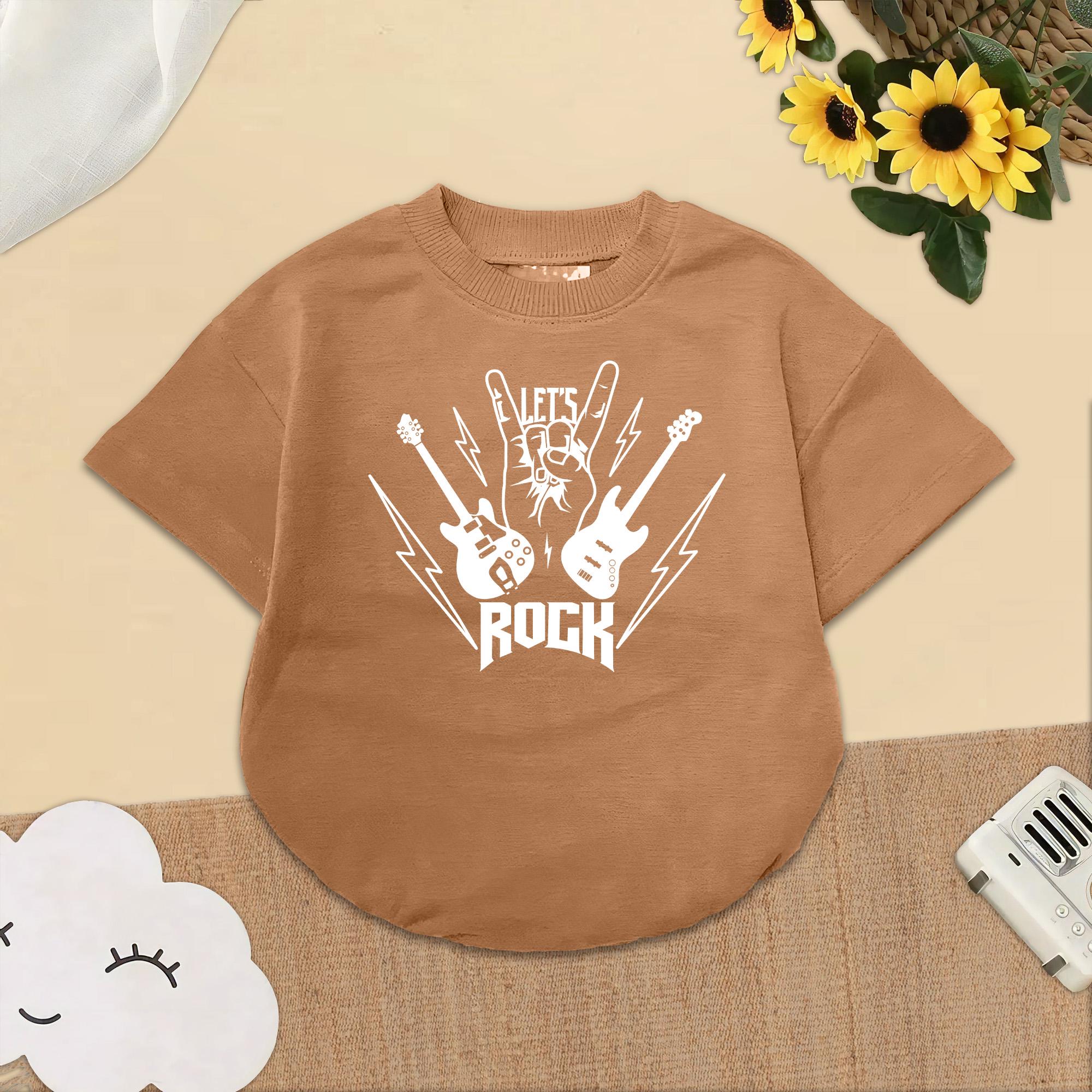 Let's Rock Romper, Rock and Roll Baby Clothes, Father's Day, Rock ...