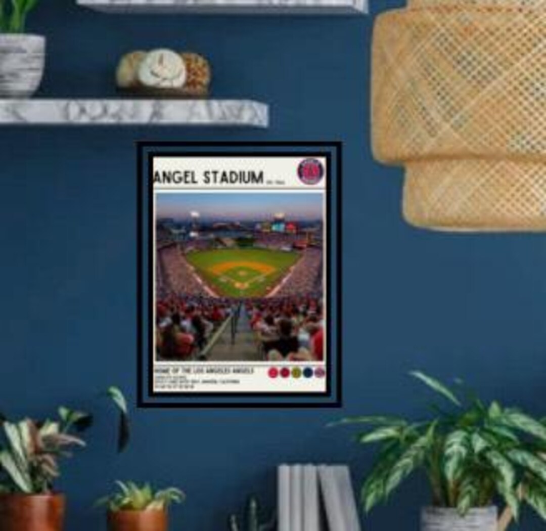 Angels Stadium Print Los Angeles Angels Baseball Poster MLB Stadium ...