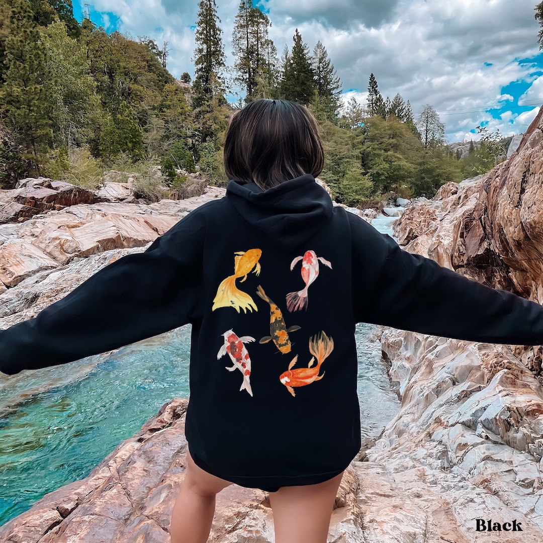Koi Hoodie Long Live Koi Fish Sweater Goldfish Shirt Vintage Koi Fish ...
