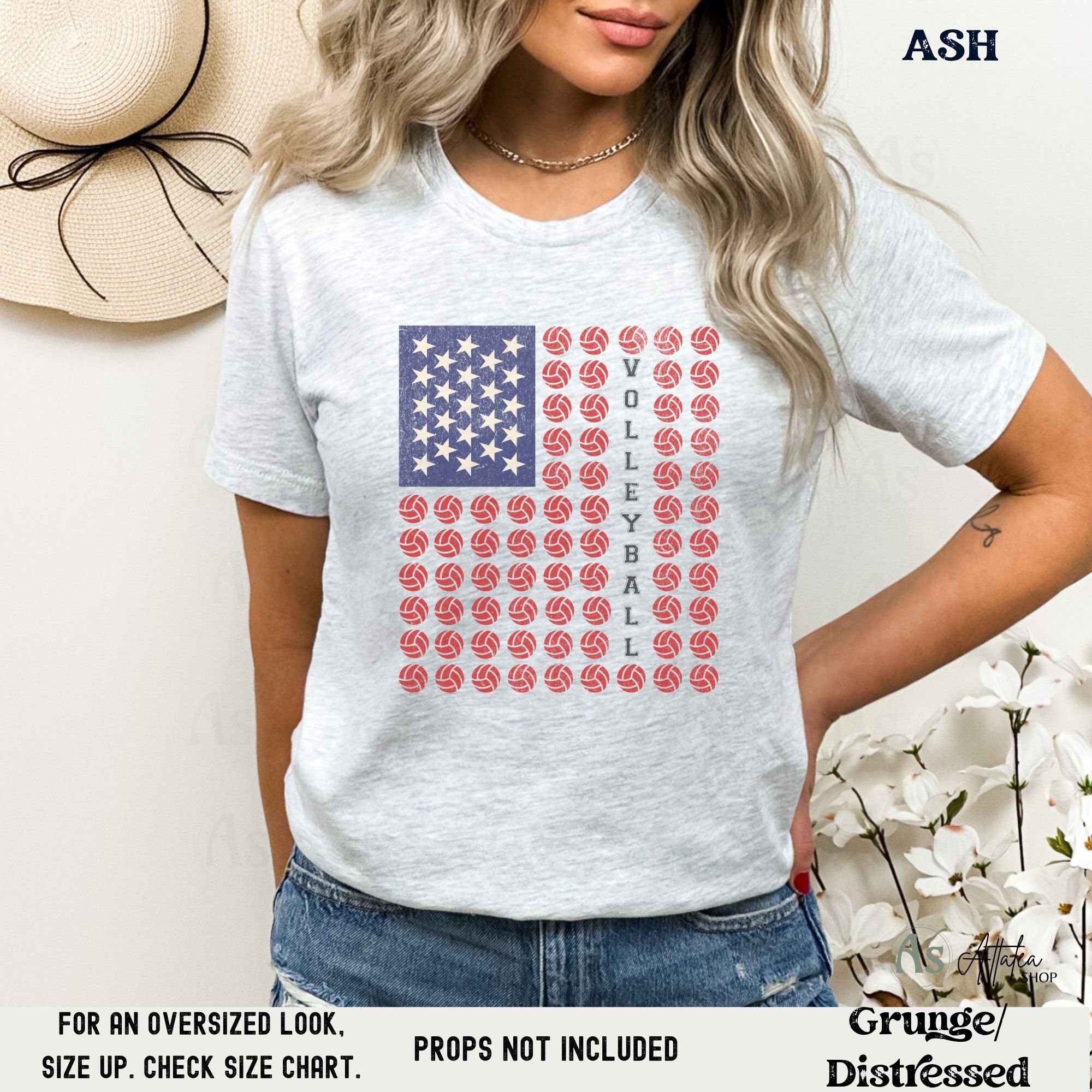 4th of July Volleyball Shirt, US Flag Volleyball T-shirt for ...
