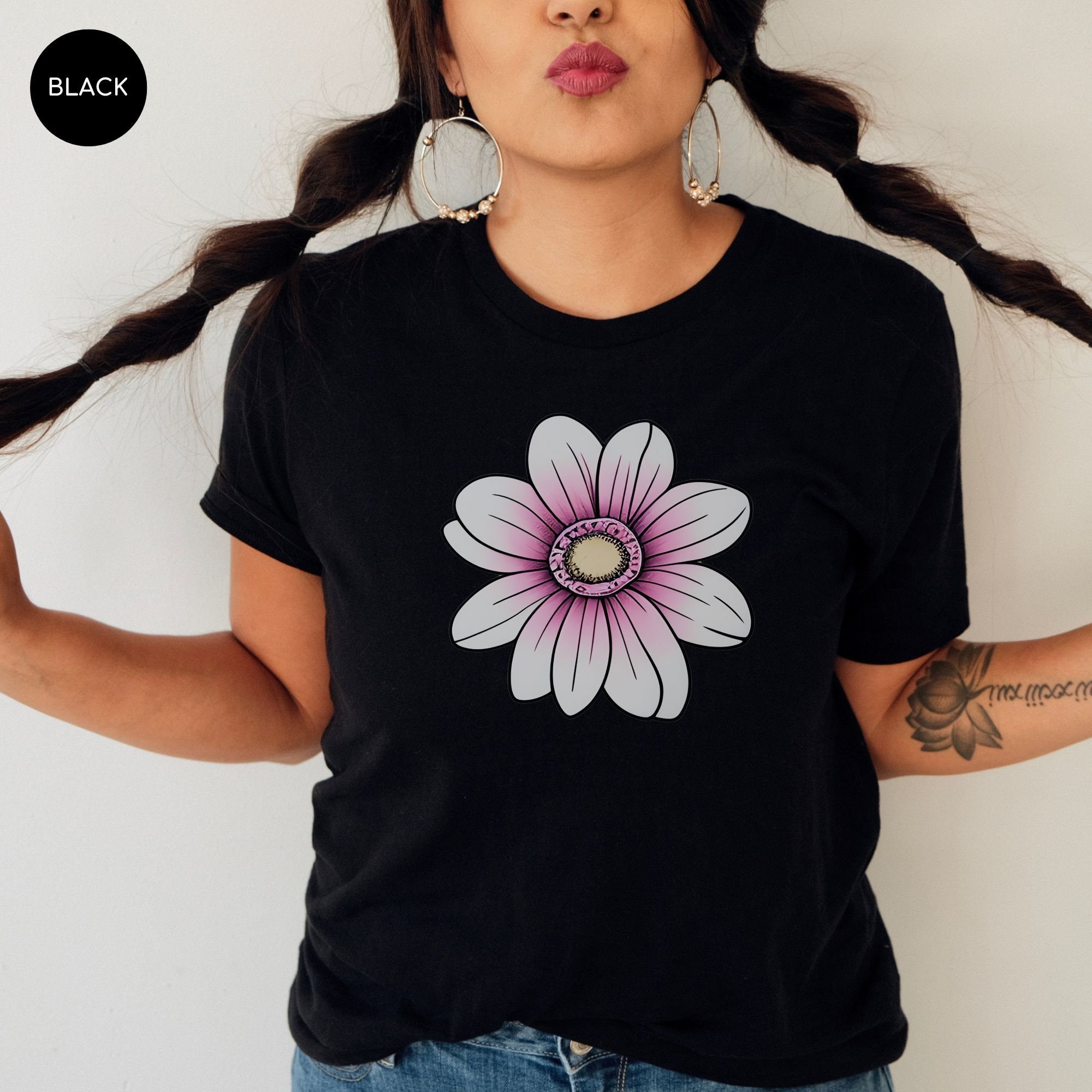 Summer Daisy Shirt, Gerbera Daisy T-shirt for Gardener Gift Flower ...