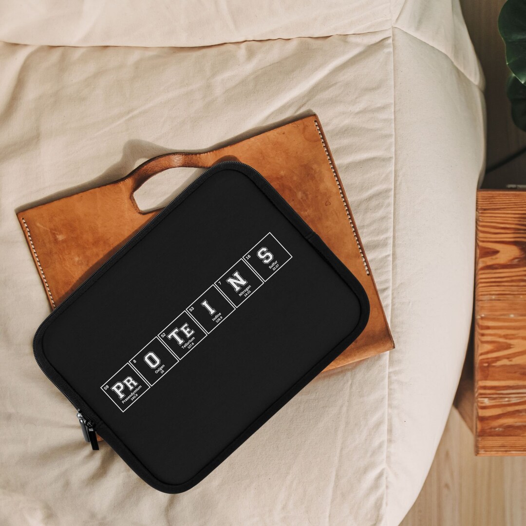 Proteins Periodic Table Laptop Sleeve Protein Computer Sleeve Chemistry ...