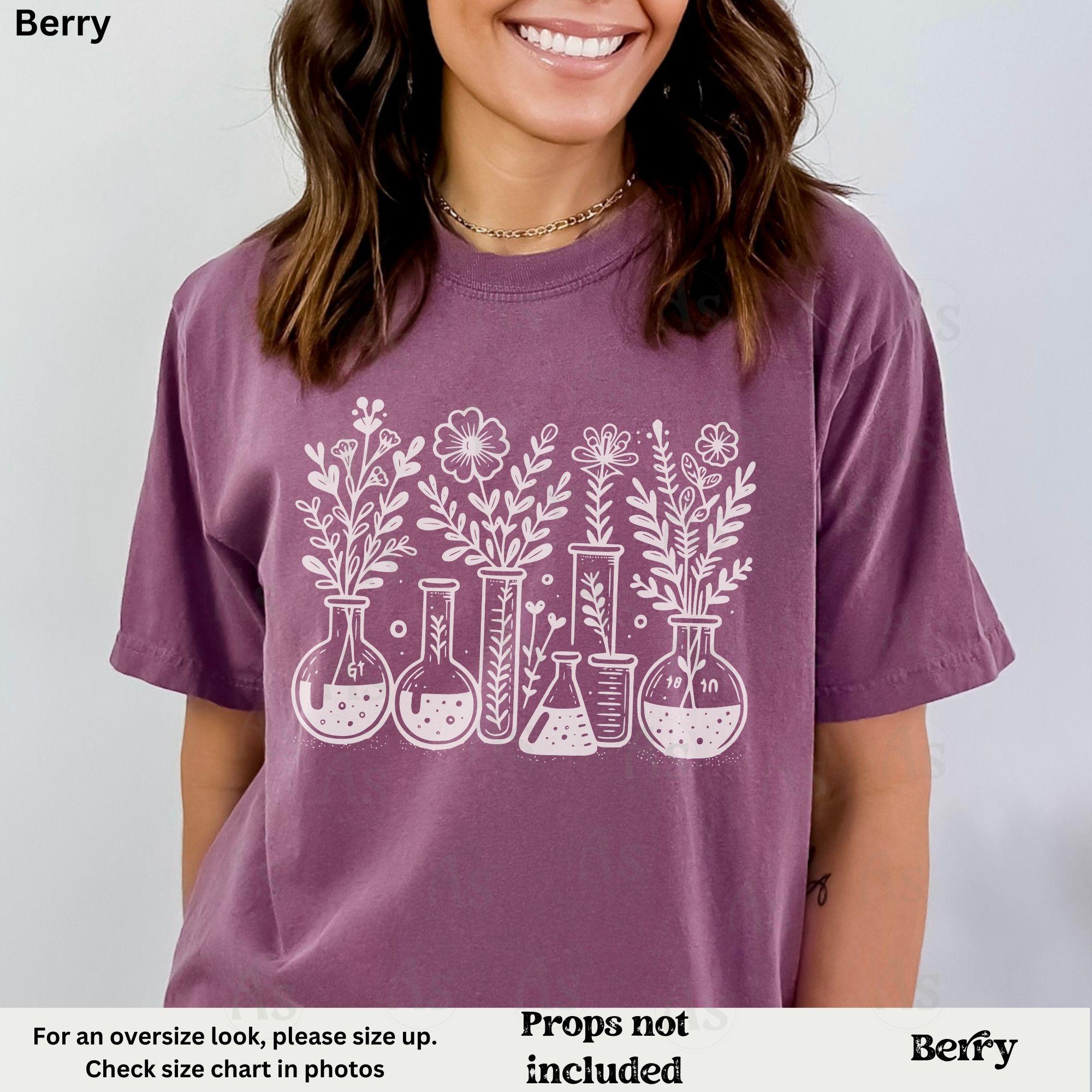 Floral Beakers Chemistry Laboratory Shirt Gift for Teacher, Funny ...