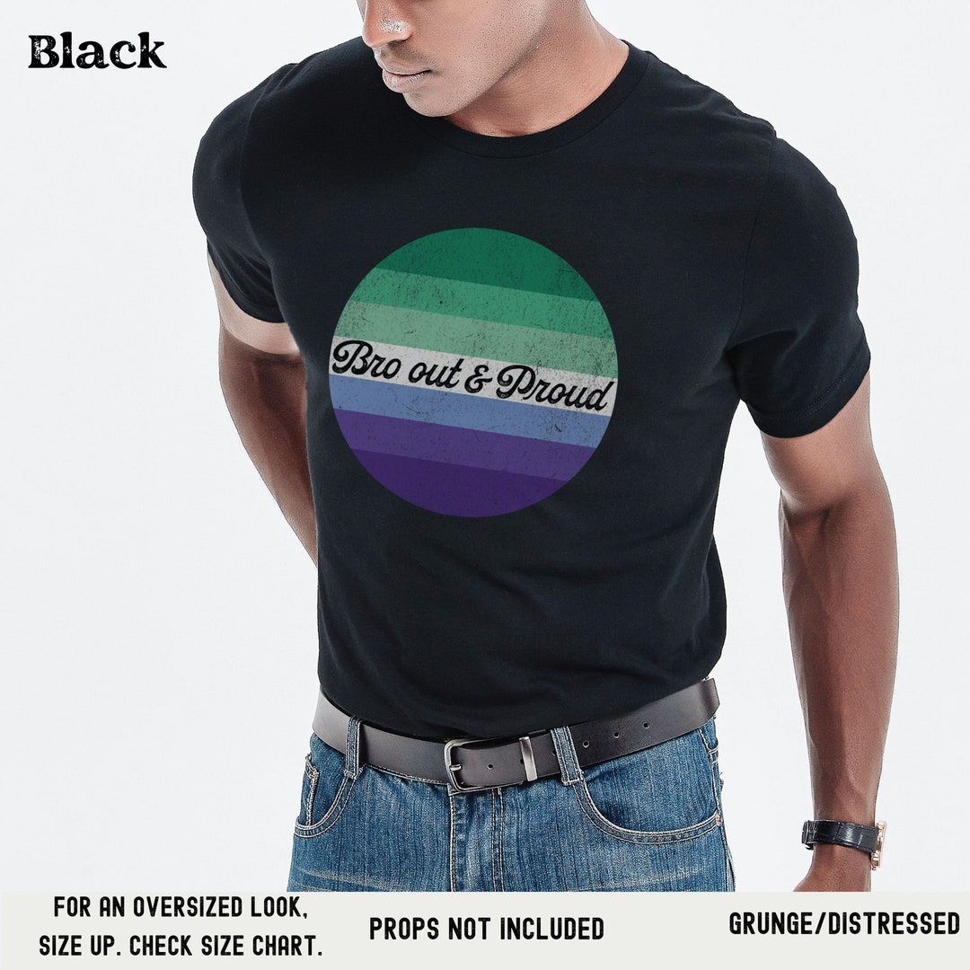 MLM Pride Shirt, Bro Out & Proud Mlm Flag Tshirt, Men Love Men T Shirt ...