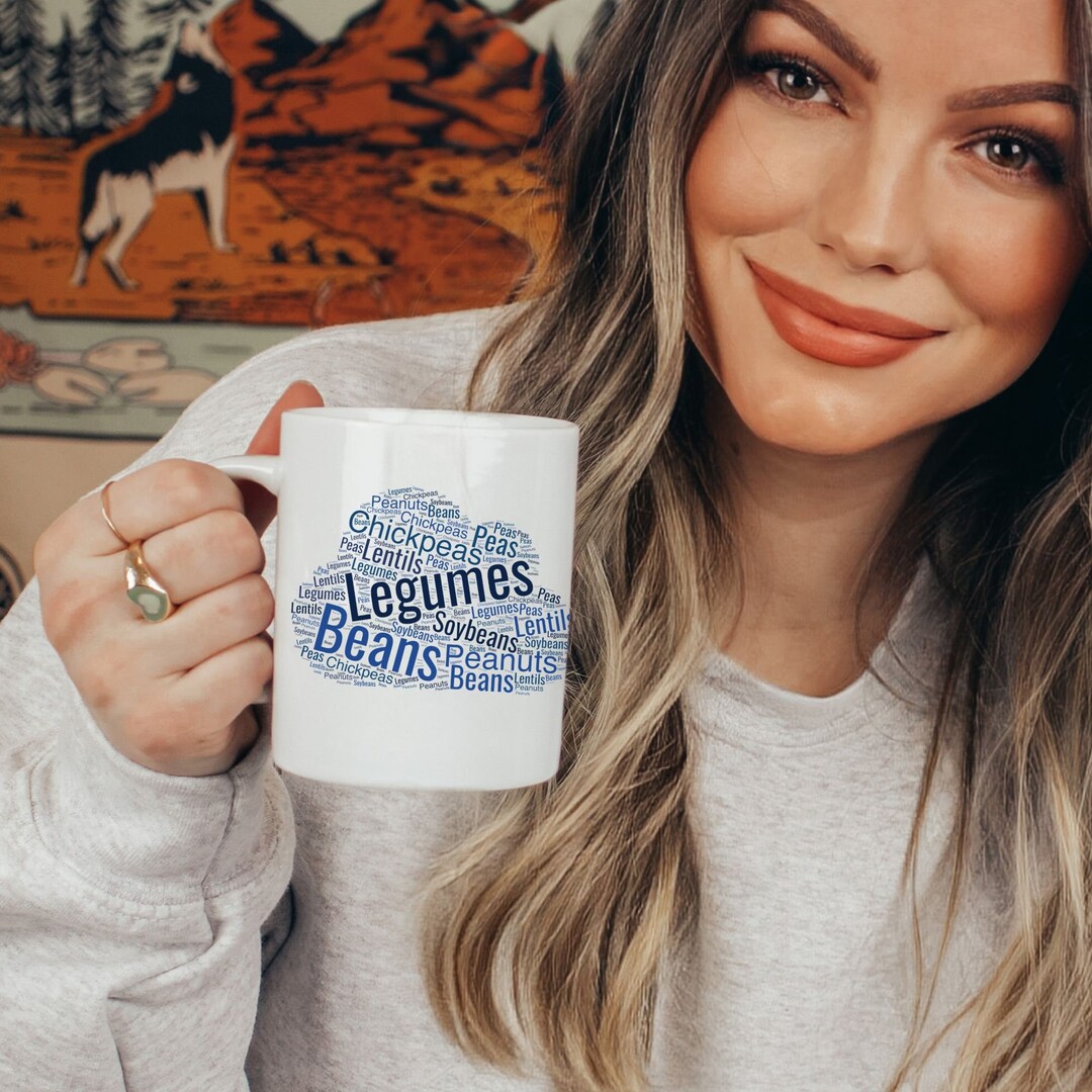 Legumes Word Cloud Mug Soybean Mug Bean Lentil Mug Chickpea Legumes ...