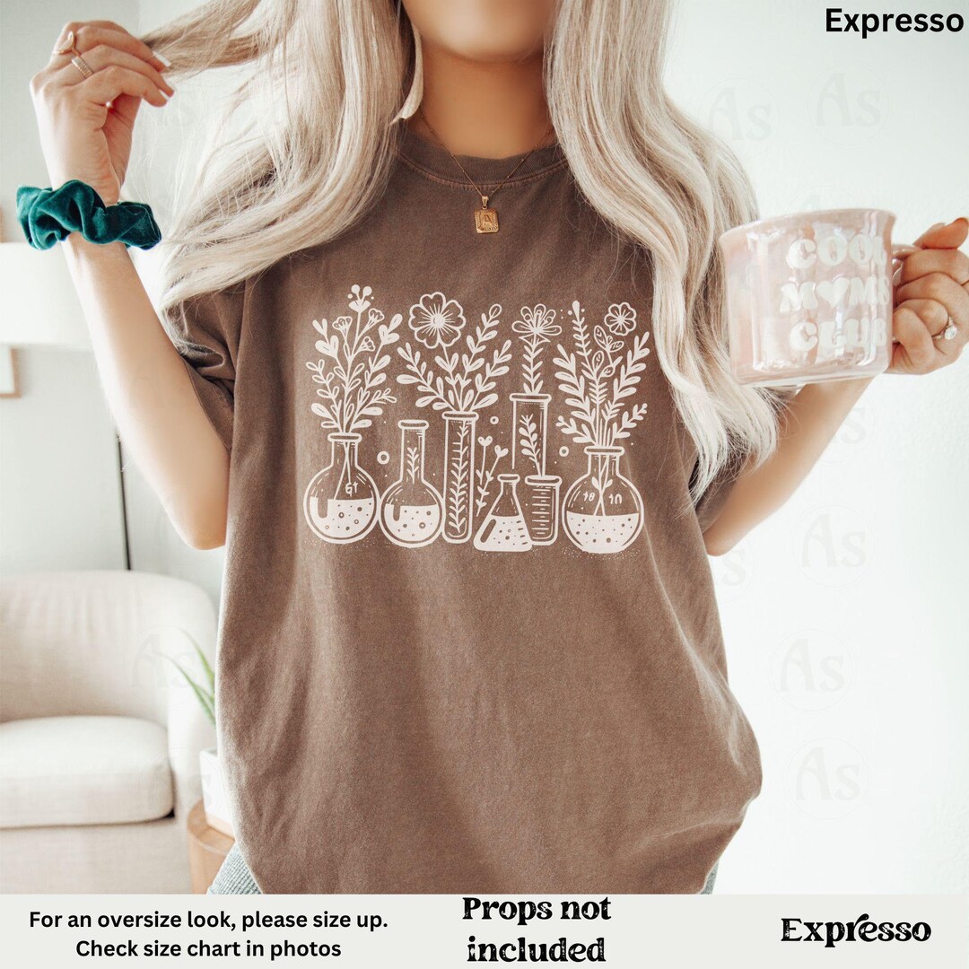 Floral Beakers Chemistry Laboratory Shirt Gift for Teacher, Funny ...