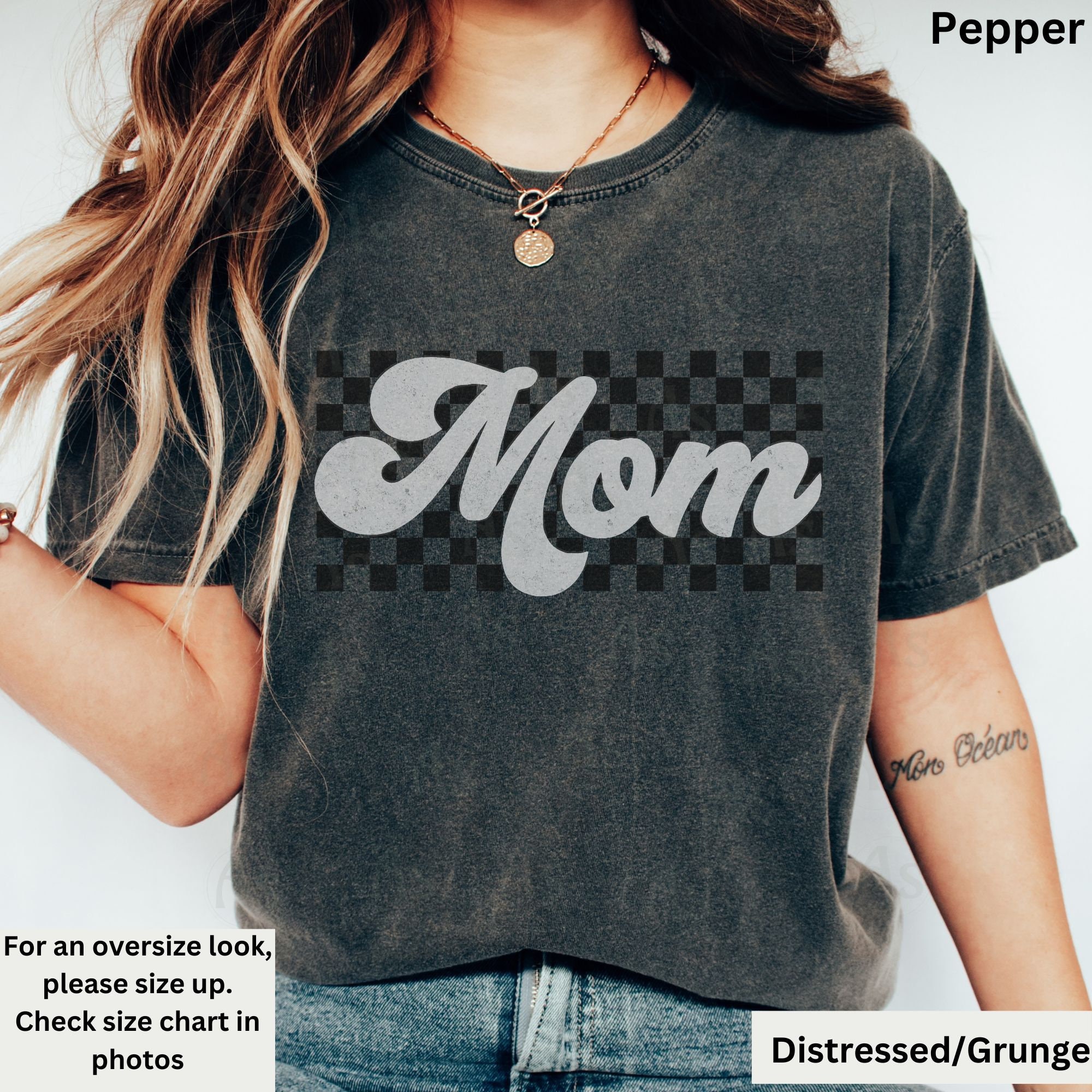 Checkered Mom Shirt, Retro Checkered Mama T Shirt, Motherhood Tshirt ...