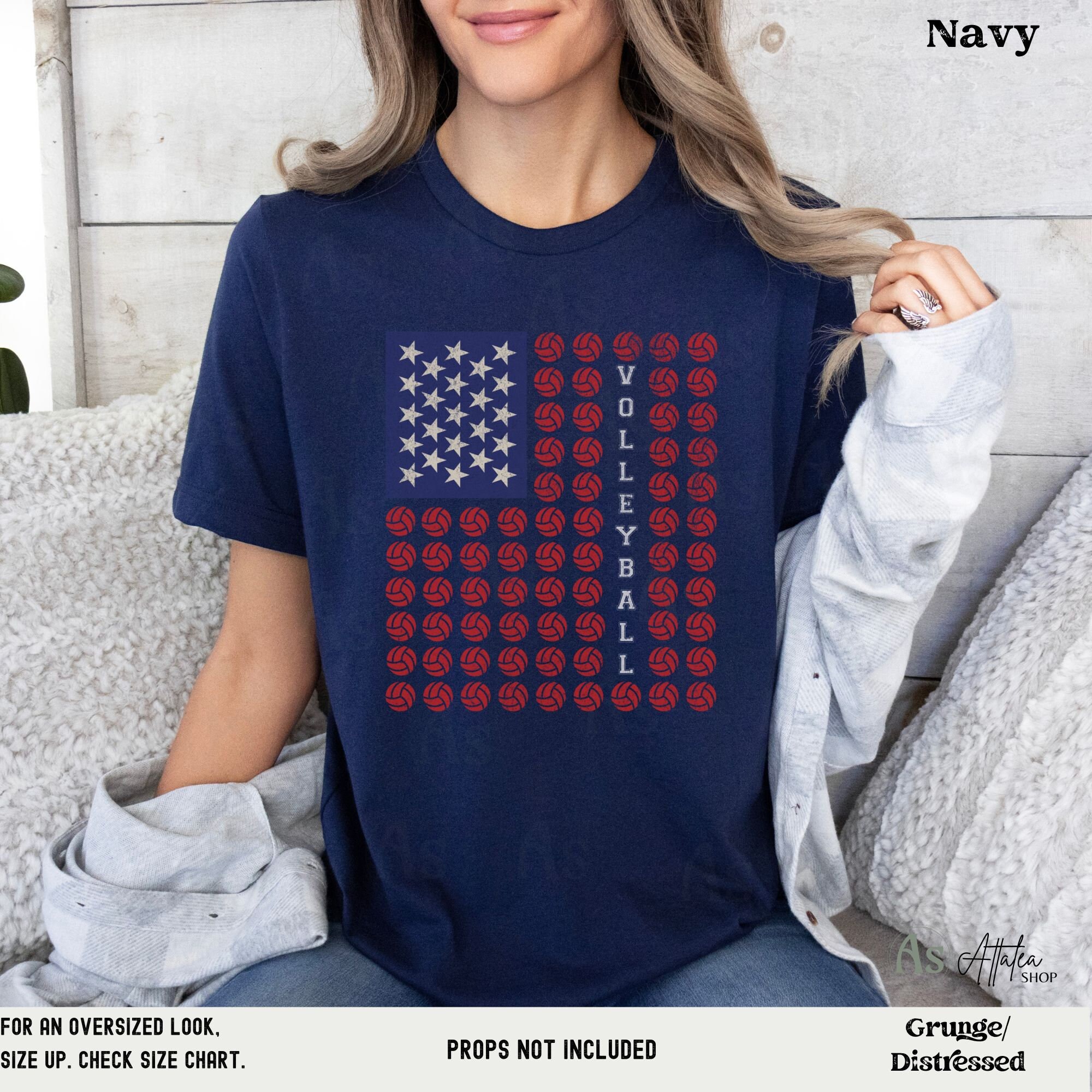 4th of July Volleyball Shirt, US Flag Volleyball T-shirt for ...