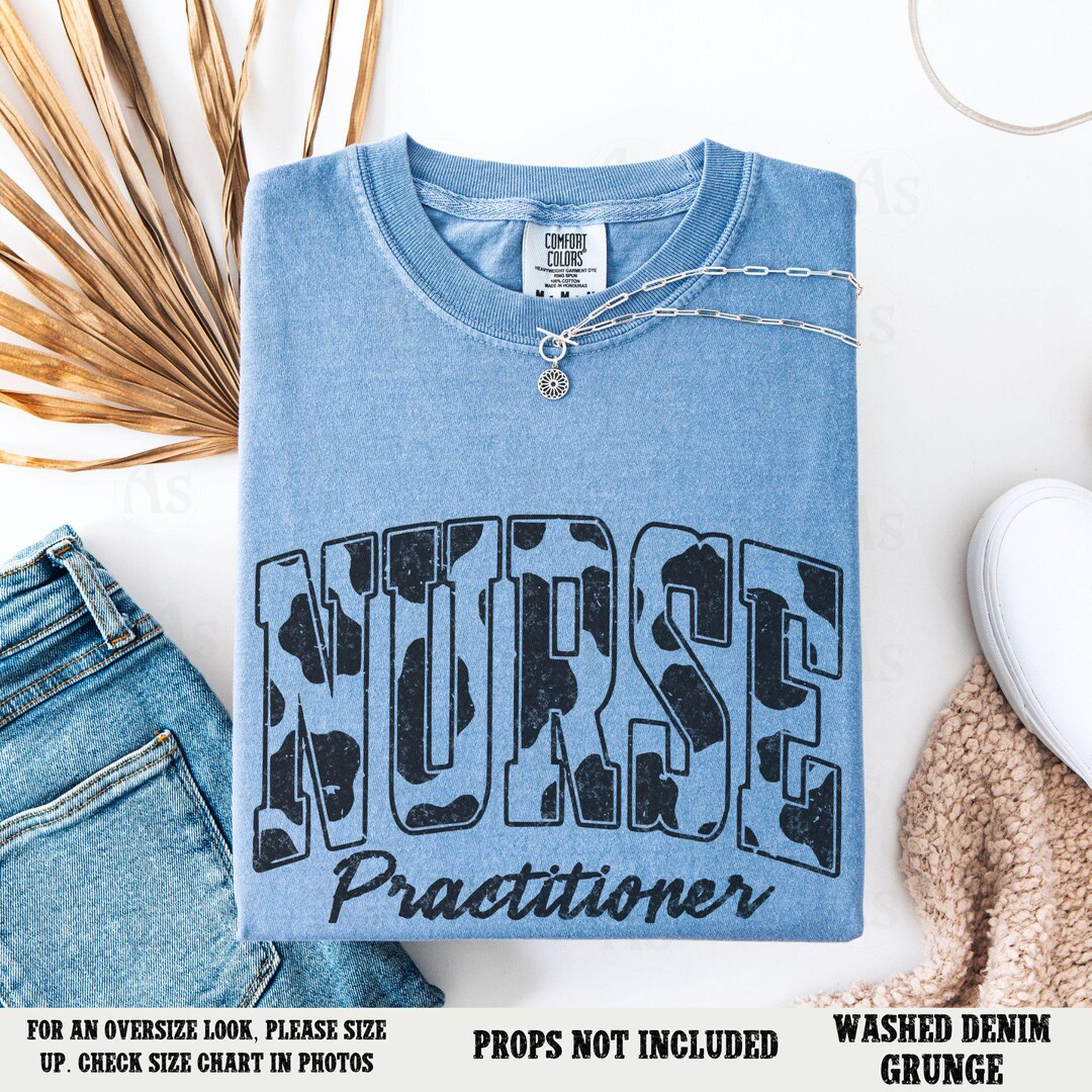 Cow Print Nurse Practitioner Shirt, Comfort Colors NP Tee - Etsy