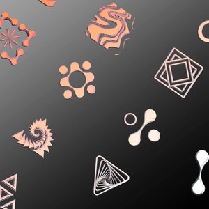 Stoic Art 3D Chrome Bevel Vector Pack Editable Graphic Bundle SVG EPS ...