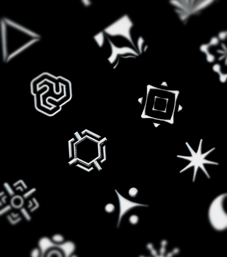 Stoic Art 3D Chrome Bevel Vector Pack Editable Graphic Bundle SVG EPS ...