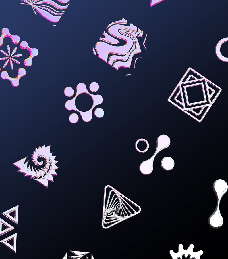 Stoic Art 3D Chrome Bevel Vector Pack Editable Graphic Bundle SVG EPS ...