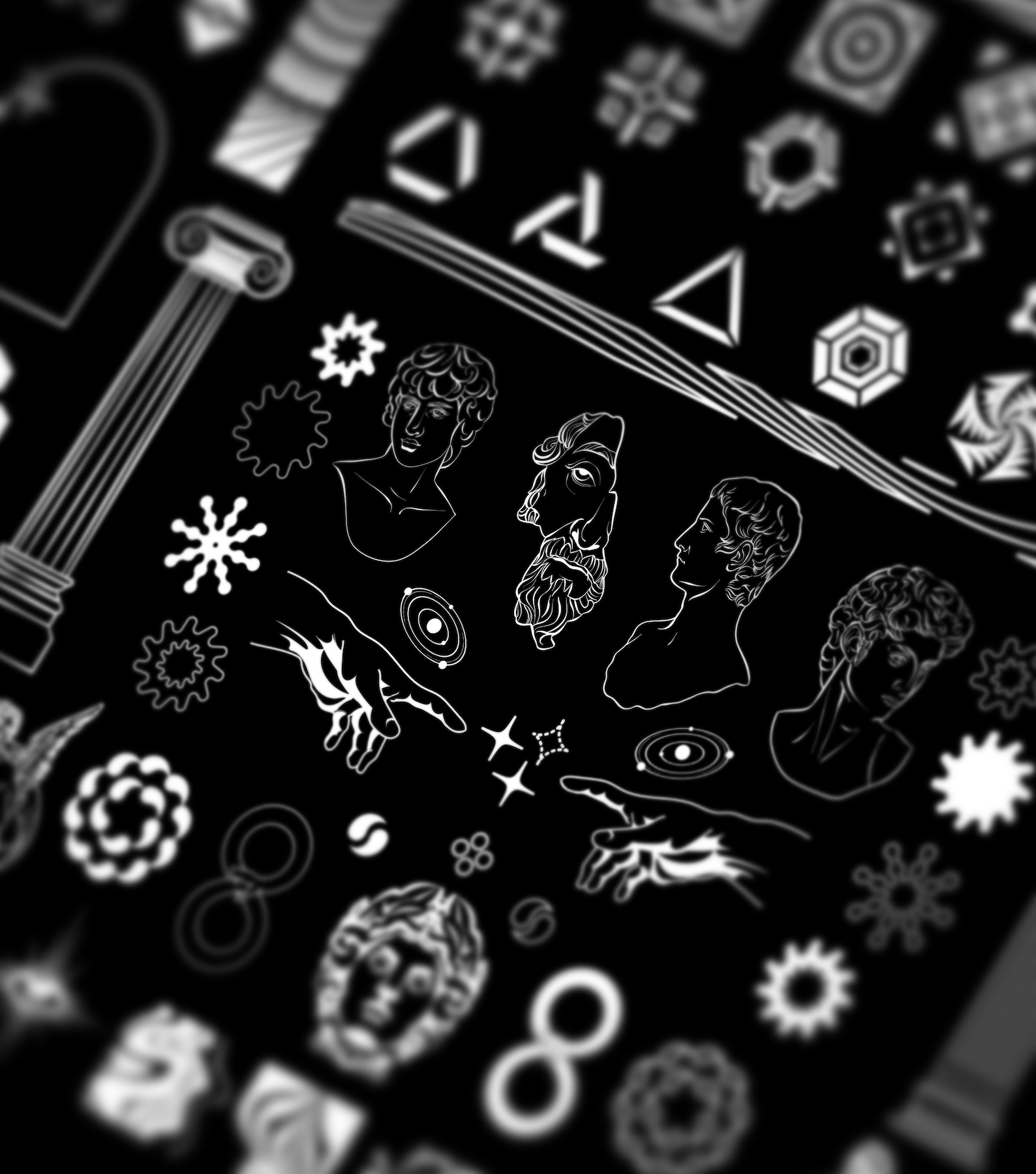 Stoic Art Vector Pack Editable Design Elements Graphic Bundle Hand ...