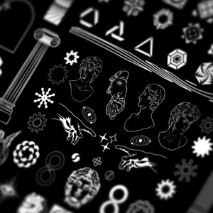 Stoic Art Vector Pack Editable Design Elements Graphic Bundle Hand ...