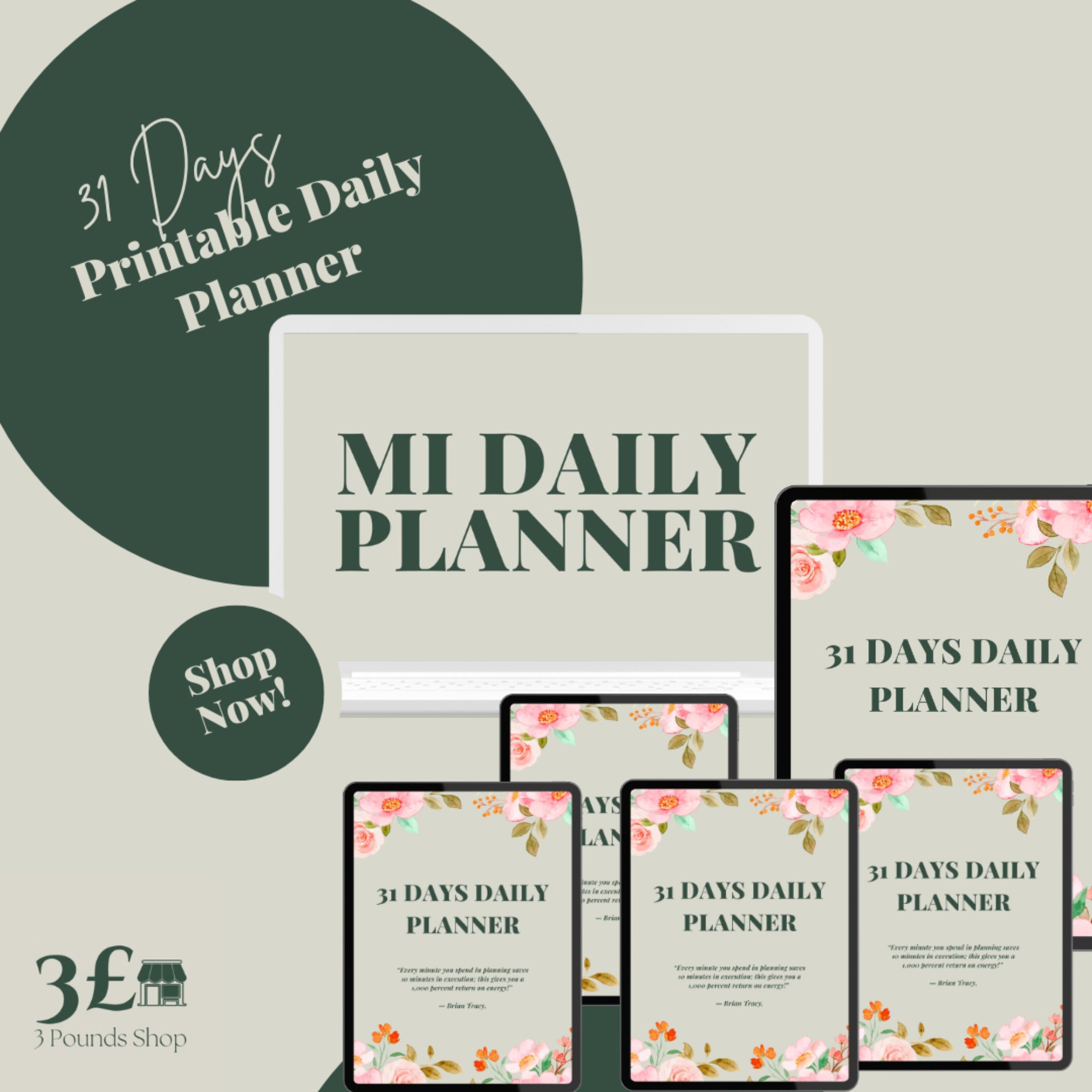 MI 31 Days Daily Planner, Printable Daily Planners, Digital Planners ...