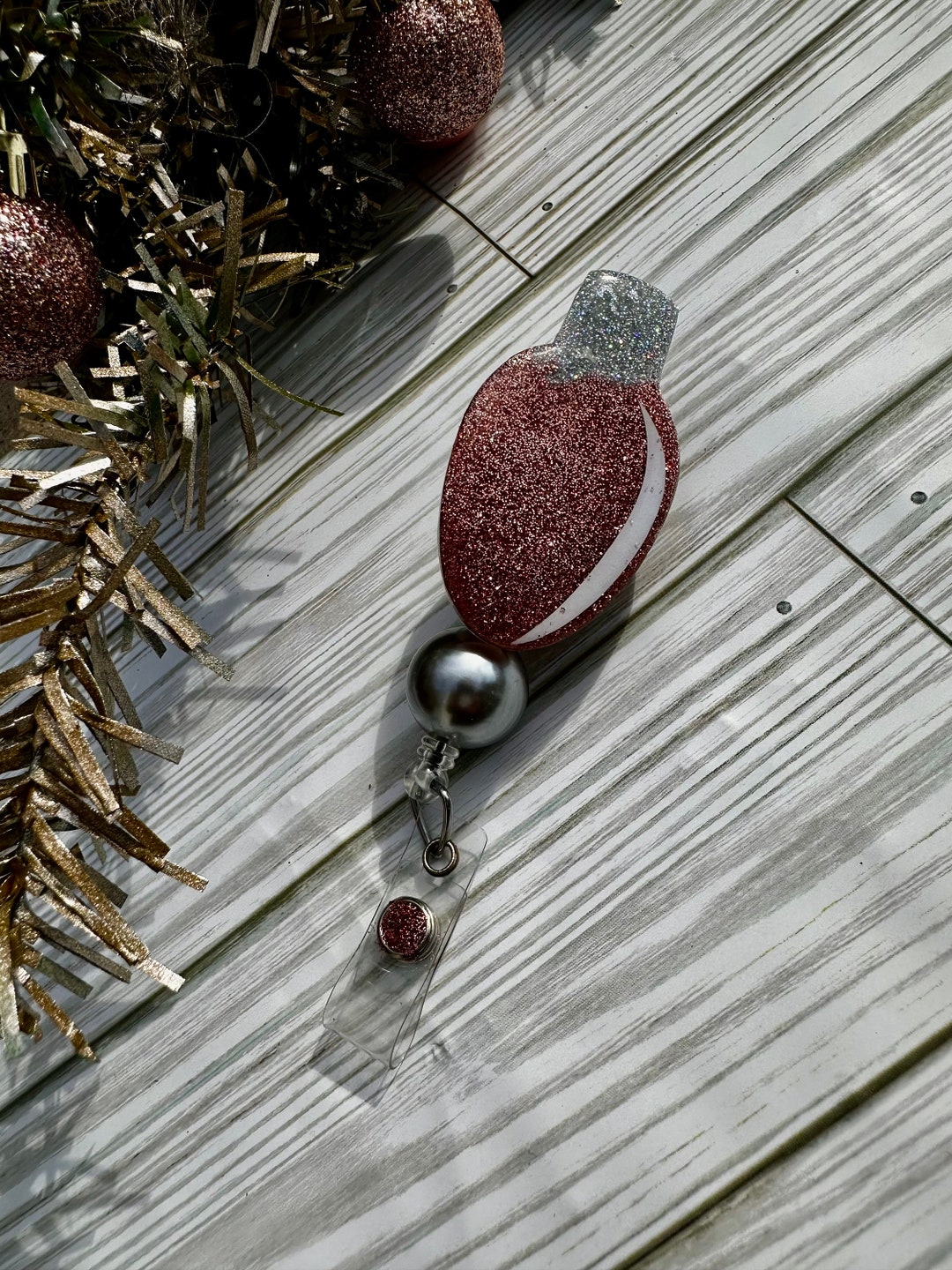 Christmas Light Bulb Badge Reel - Etsy