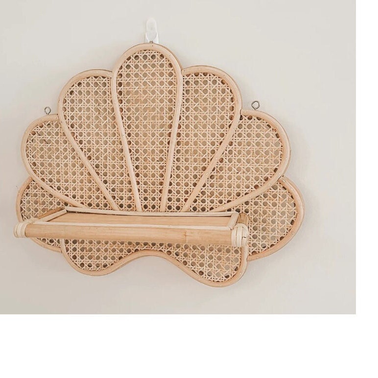 Rattan Seashell Shelf Nursery Shelf - Etsy