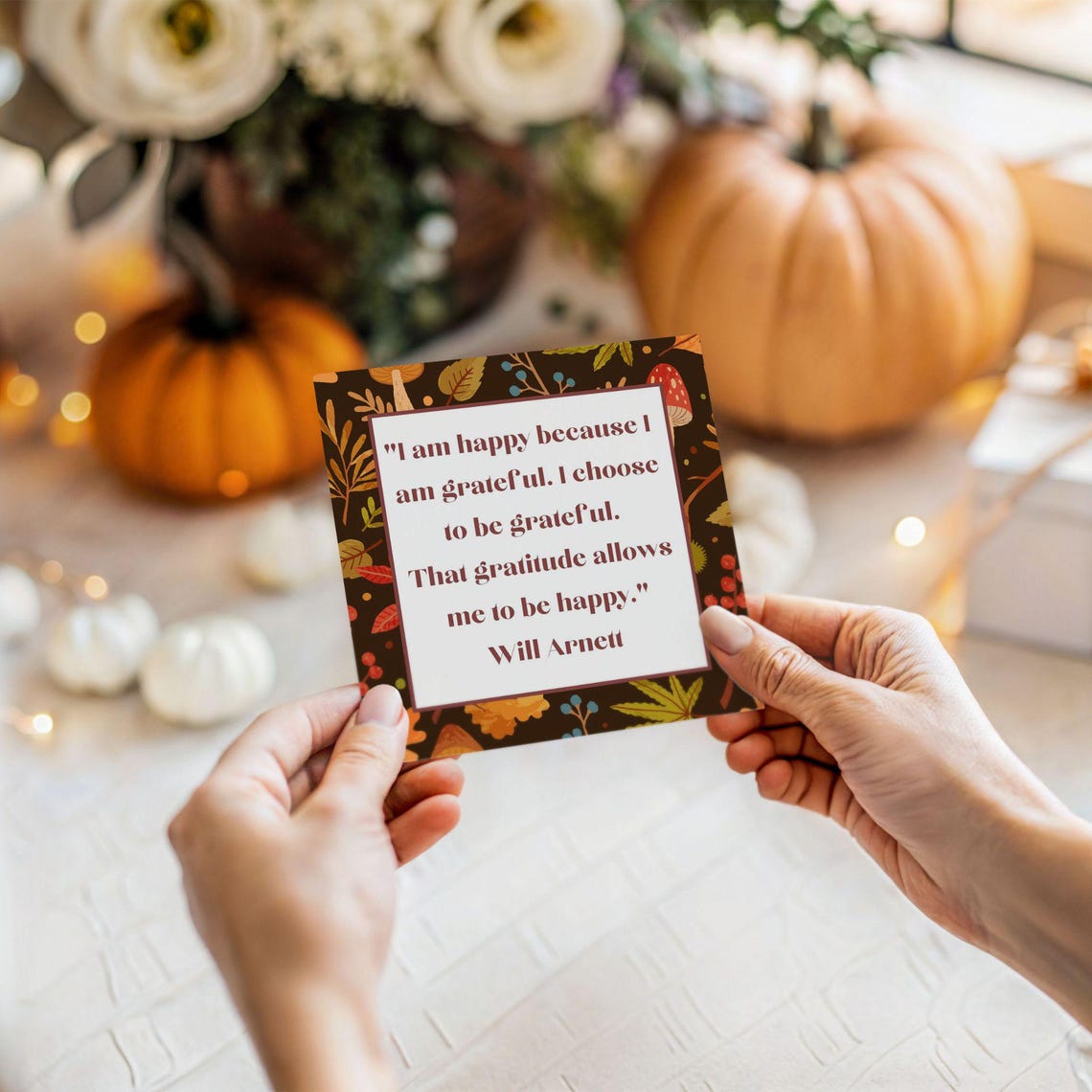 Thanksgiving Gratitude Cards, Printable Gratitude Quotes, Daily ...