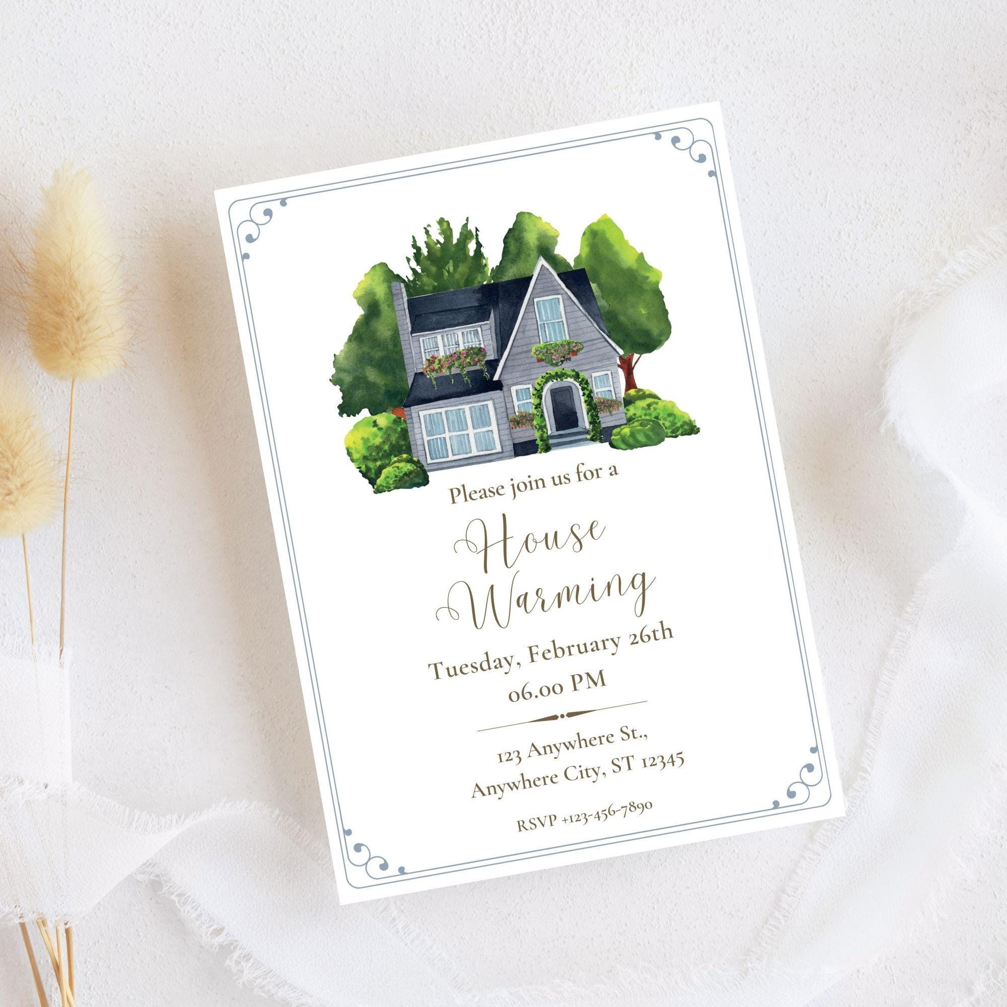 Editable Housewarming Party Invitation, Digital House Warming Evite ...