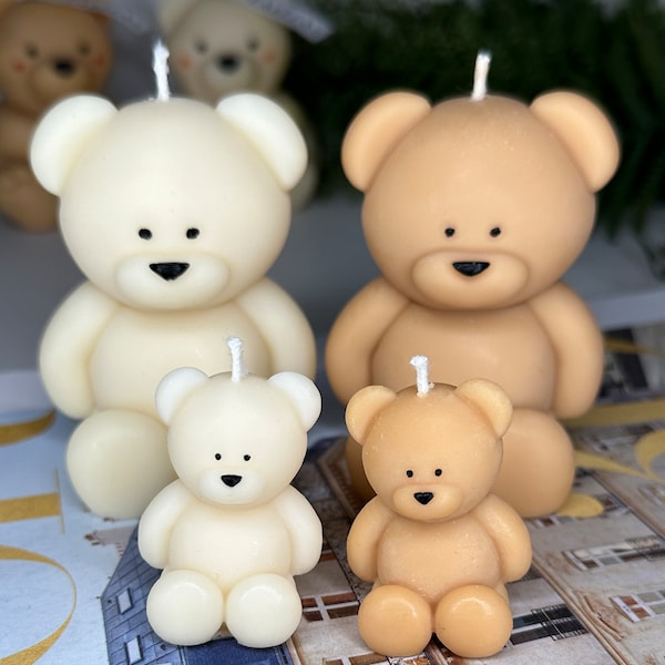 Teddy Bear Candle - Etsy