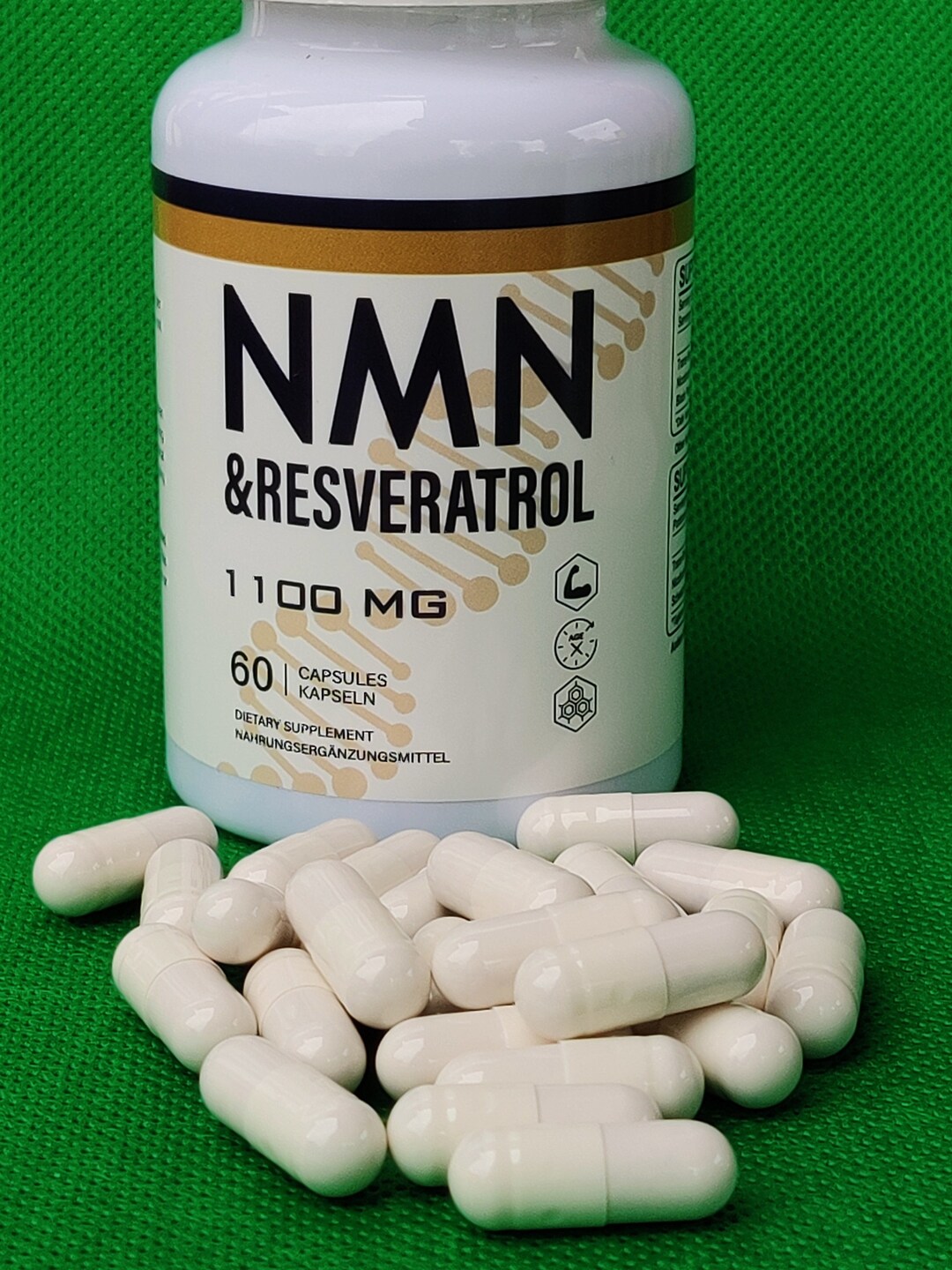 NMN and Resveratrol NAD Plus Booster 1,100 Mg 60pc, All Natural 30 Days ...