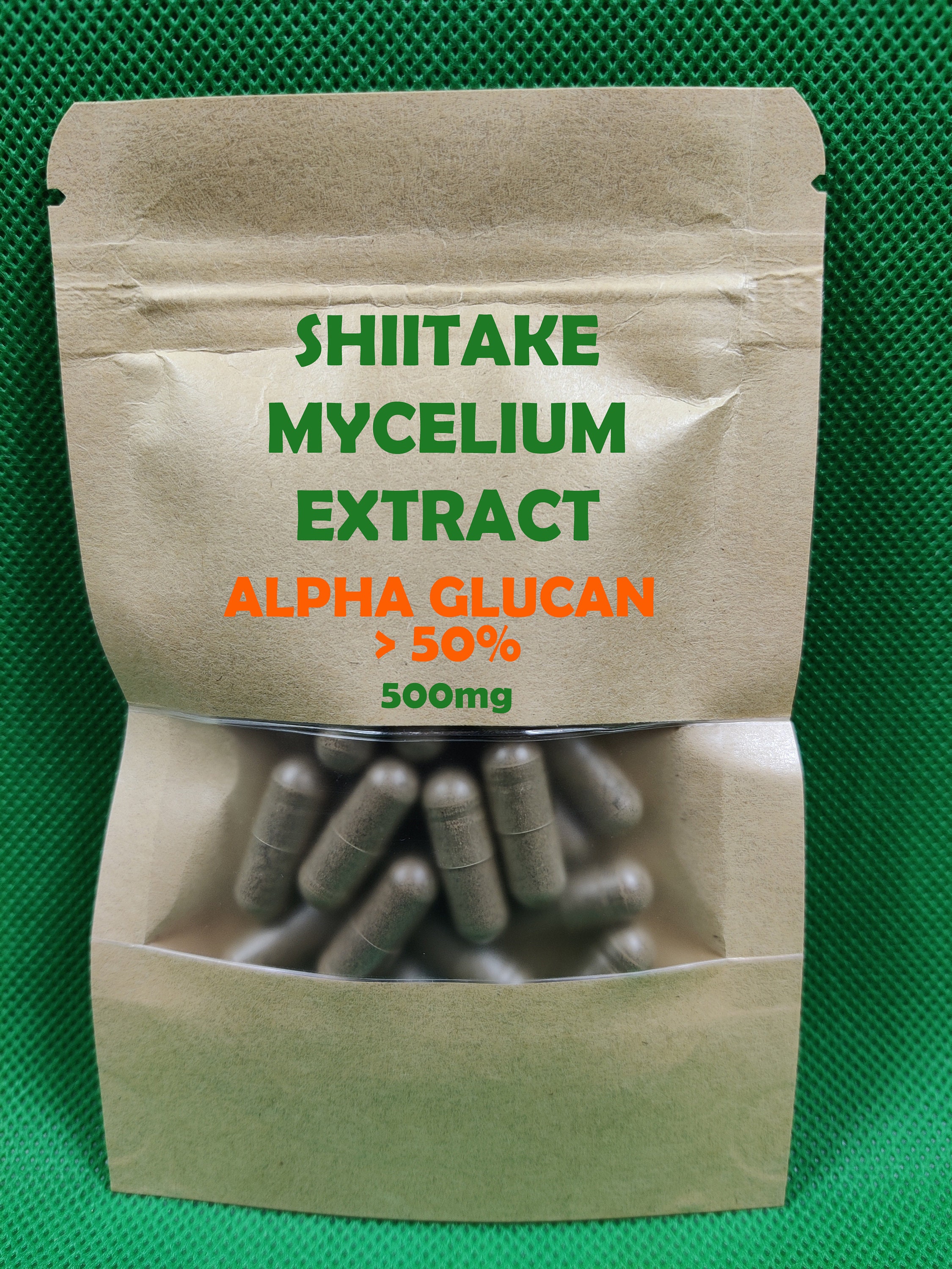 SHIITAKE Mycelium Extract. Vegan/vegetarian Capsules 500mg. FREE ...