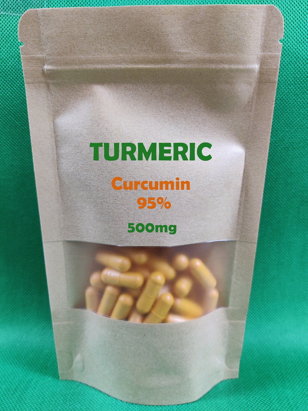 TURMERIC 95% Curcumin. All Natural. Vegan/vegetarian Capsules 500mg ...