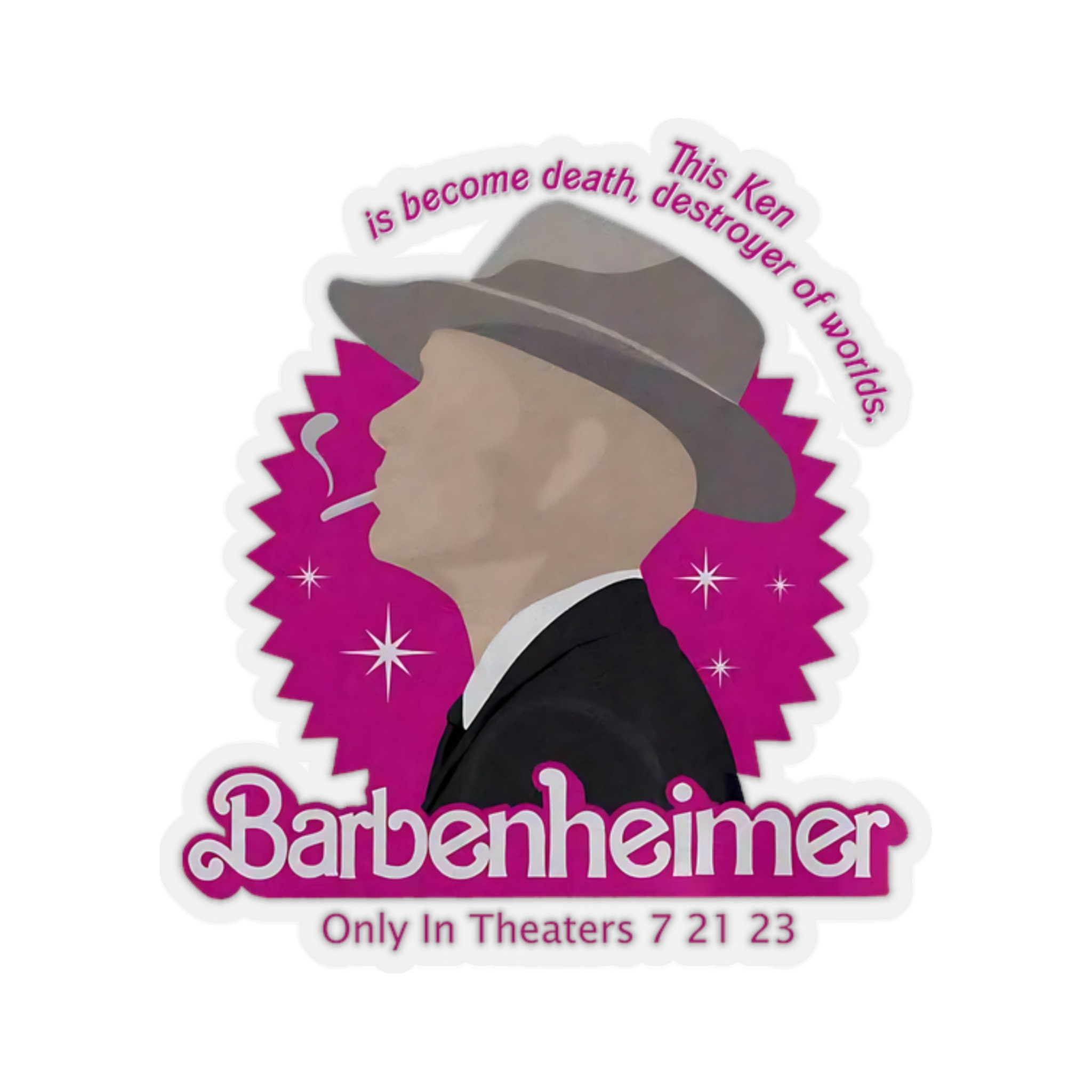 Barbenheimer 2023 Kiss-Cut Stickers | Double Feature | 2023 Films | Movies | Oppenheimer ...