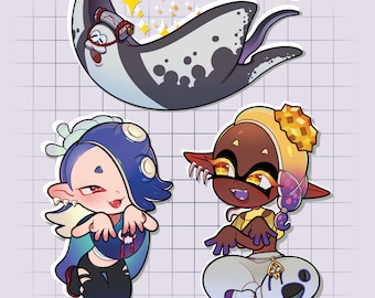 Splatoon 3 Deep Cut Fry and Shiver Hard Enamel Pin Set - Etsy