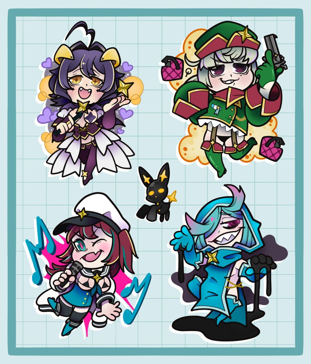 Gushing Over Magical Girls Keychains - Etsy