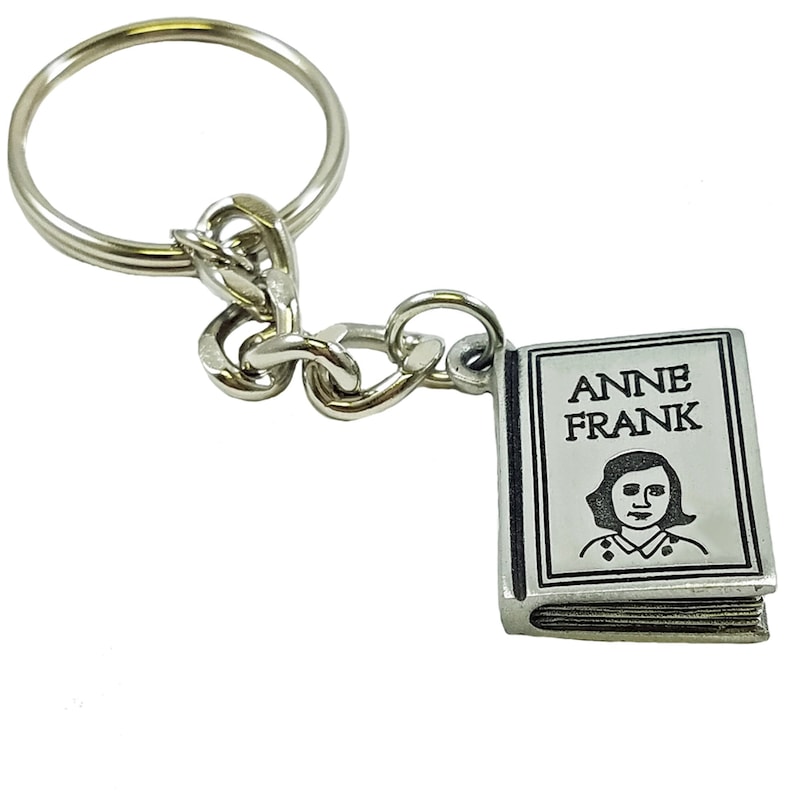 Anne Frank Quote Novelty Book Keychain, Anne Frank Diary, Author Gifts ...