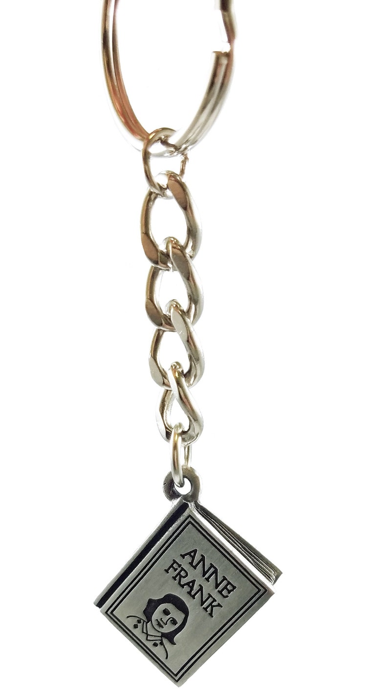 Anne Frank Quote Novelty Book Keychain, Anne Frank Diary, Author Gifts ...