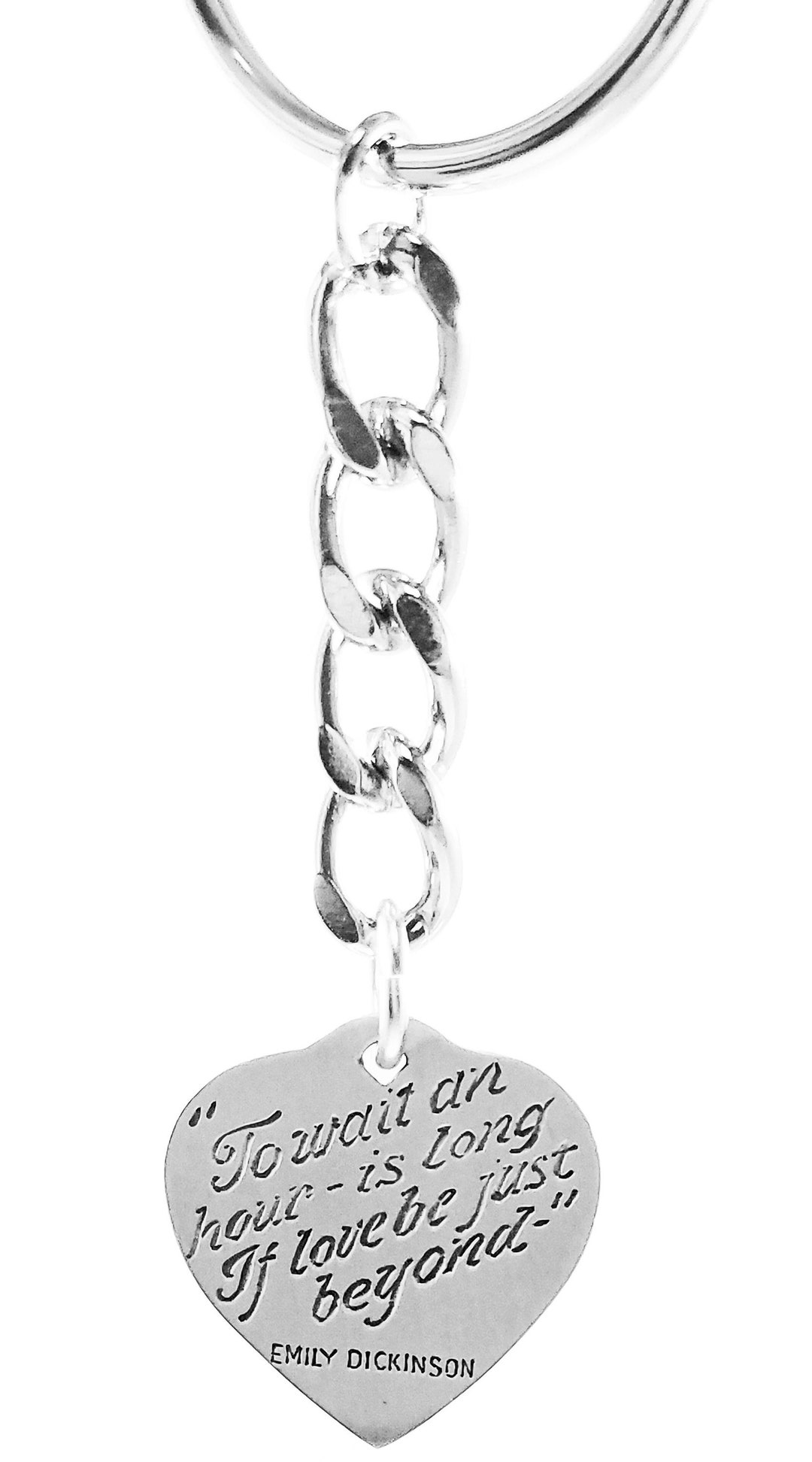 Emily Dickinson Quote Heart Keychain, Novelty Keychain, Emily Dickinson ...