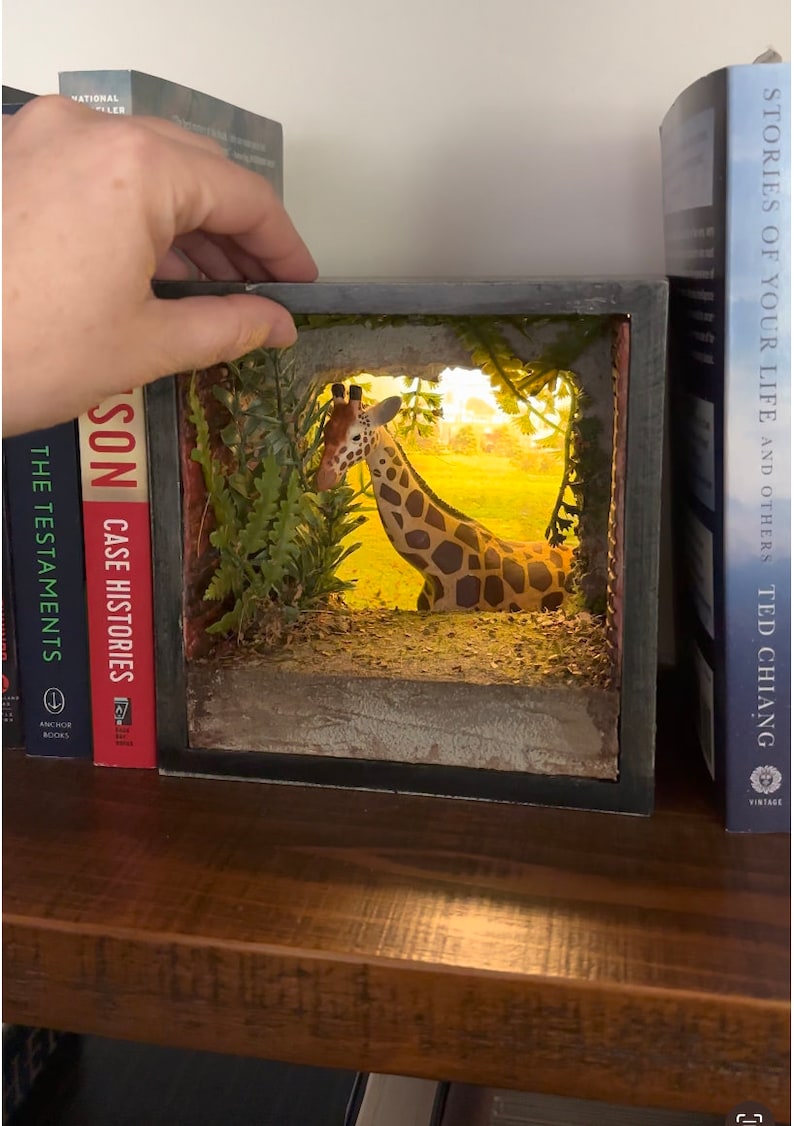 LAST OF US Giraffe Scene Captured in a Book Nook! - Etsy