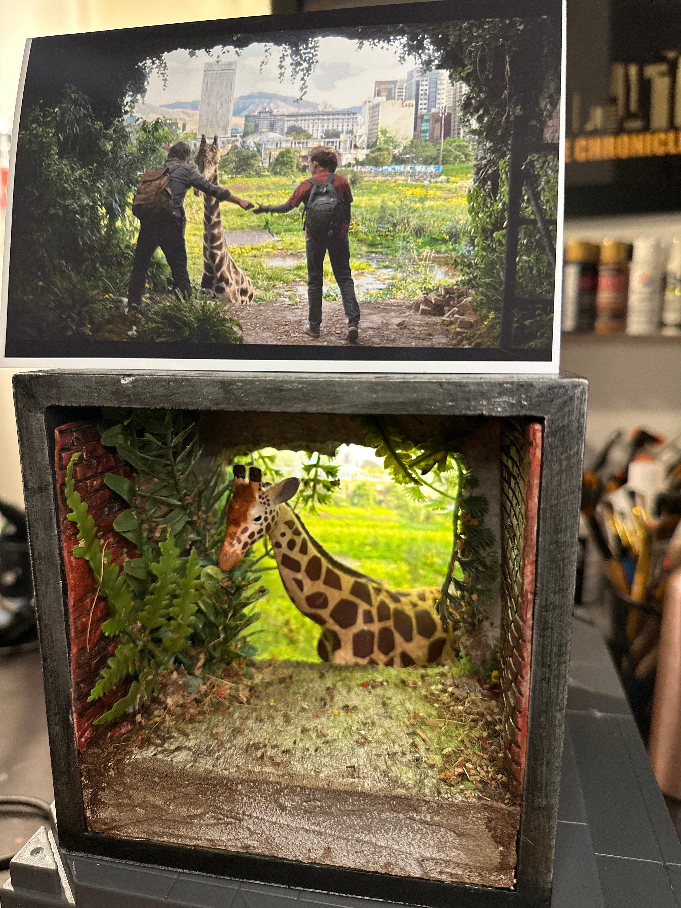 LAST OF US Giraffe Scene Captured in a Book Nook! - Etsy