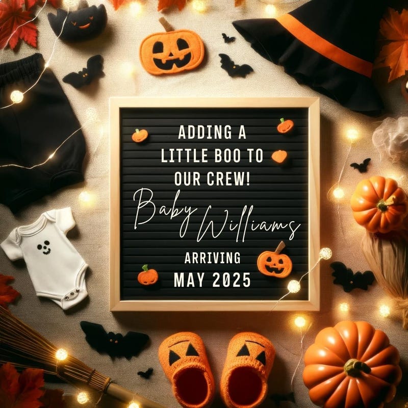 October Baby Announcement - Etsy