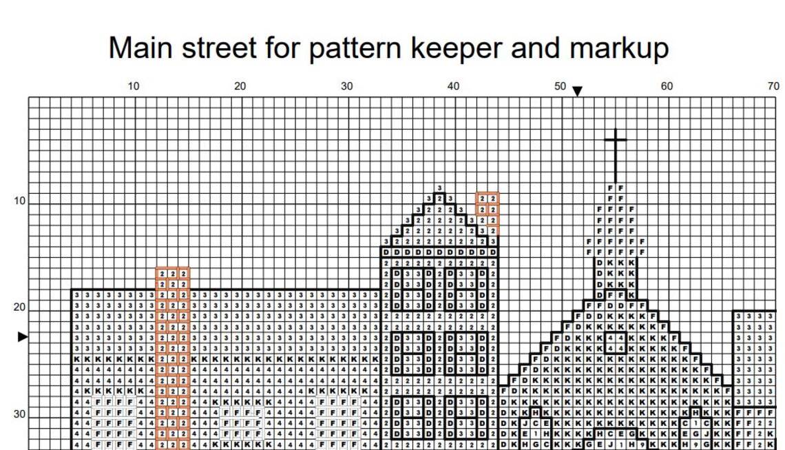 Main Street. Small Cross Stitch. Pattern Keeper/markup Compatible. DMC ...